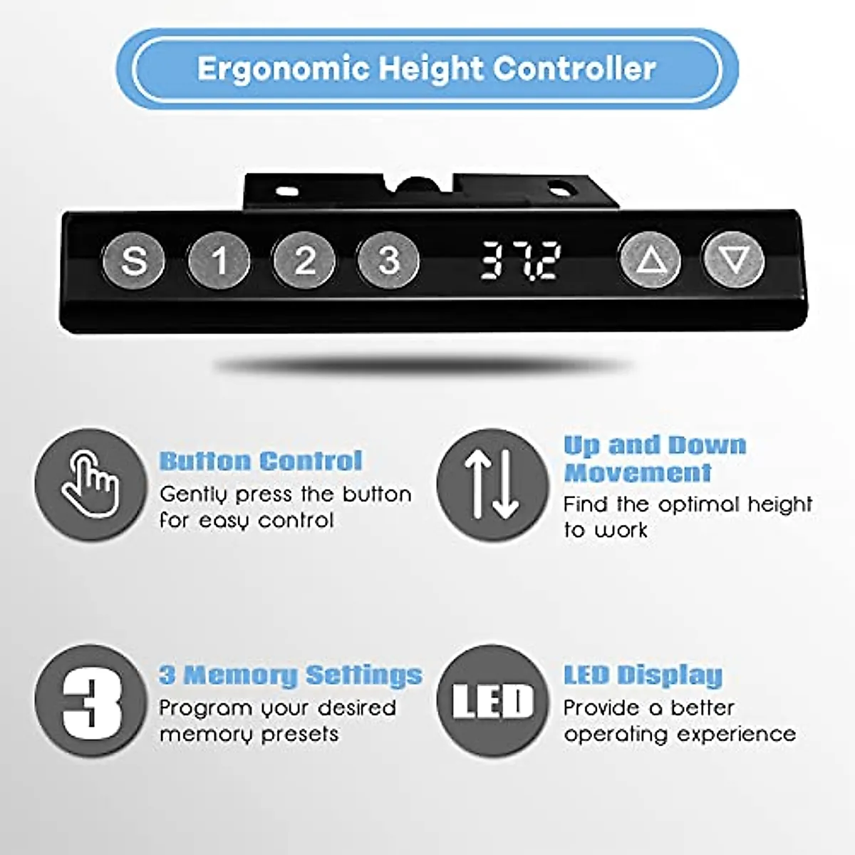 Tangkula Dual Motor Electric Standing Desk Frame, Height & Width Adjustable Motorized Sit Stand Desk Base, Ergonomic Standing Up Workstation w/Memory Controller