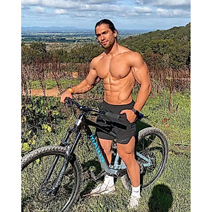 CANGHPGIN 2 Pack Mens Workout Athletic Shorts 7 inch Inseam Quick Dry Hiking Shorts Men Lightweight Sports Gym Shorts Running