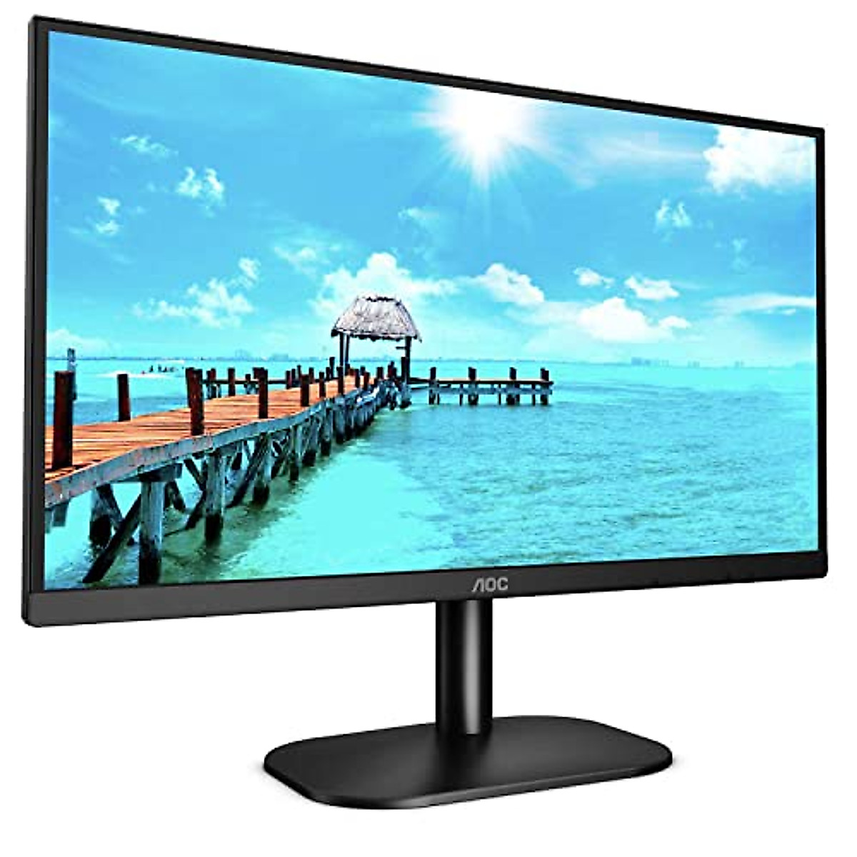 AOC 24B2XH 24" Full HD IPS Monitor, 3-Sided Frameless & Ultra Slim HDMI and VGA inputs, Lowblue Mode, VESA compatible,Black
