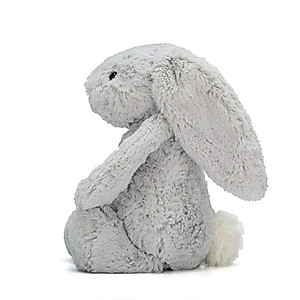 Jellycat If I were a Rabbit Board Book and Bashful Grey Bunny Stuffed Animal, Medium 12 inches