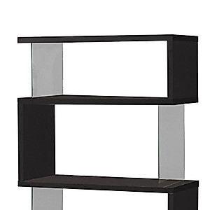 Coaster Furniture Asymmetrical Snaking Bookcase Black and Clear 800340