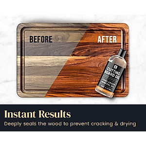 Mevell Food Grade Mineral Oil Made in USA 16 Oz, Butcher Blocks and Kitchen Countertops Conditioner, Food Safe Cutting Board Oil, Finish for Marble, Soapstone