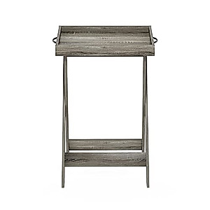 Furinno Classic Tray Table with Removable Tray, French Oak