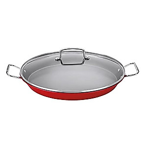 Cuisinart ASP-38CR 15-Inch Paella Pan With Lid, Red