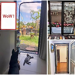 Zipper Screen Door Screen Door Pet Screen Door Zipper Door Door net Bug Screen for Doorway Mosquito Screen (D White,W x L:80x210cm(31×82inch))