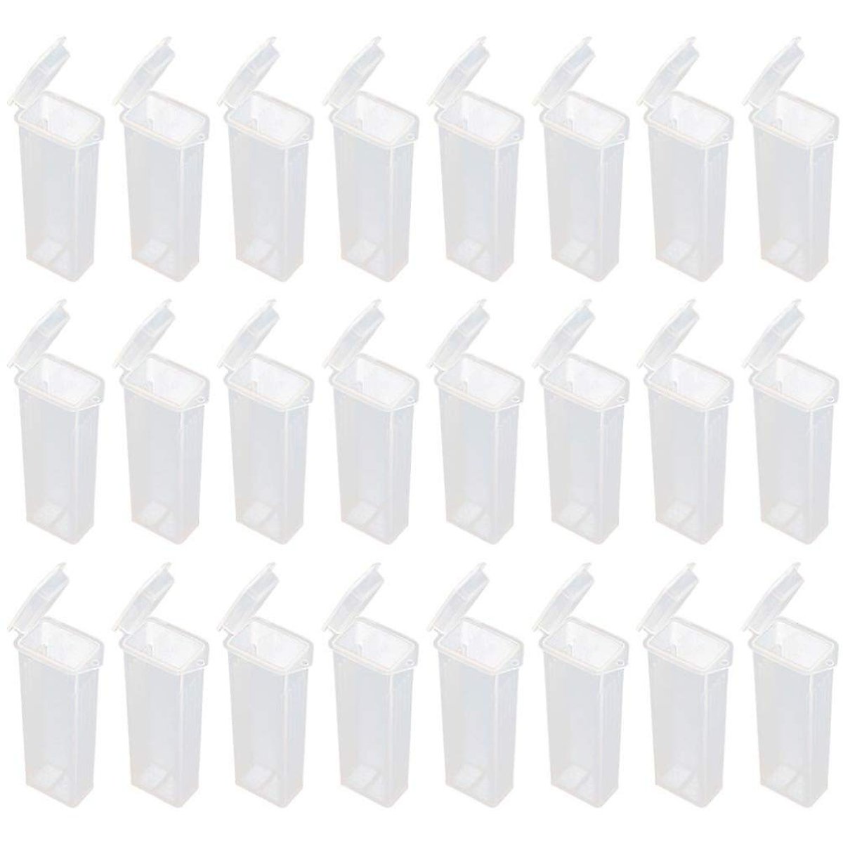 Scicalife Glass Slide Cases, 50pcs Plastic Rectangle Microscope Glass Holder Slide Box for 5 Slides, Microscope Slide Box for Laboratory Use