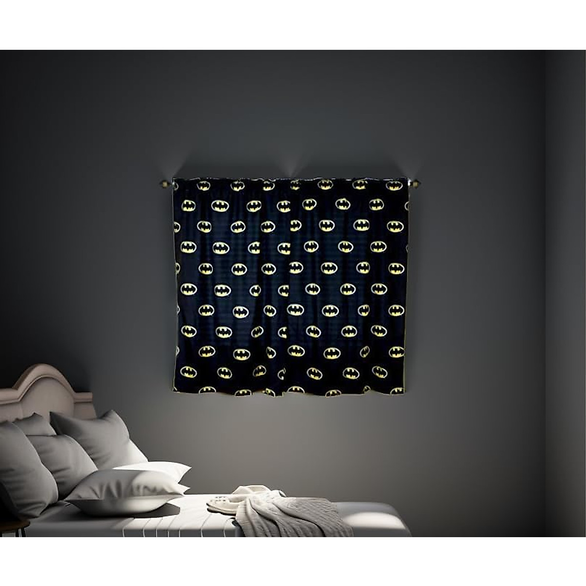 Superhero Bedding Set with Beach Towel, Fleece Blanket, Bedspread Set, and Curtain Set for Kids - Marvel, DC Comics, Justice League, and Avengers Theme (Twin Blue Comforter Set)