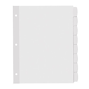 Avery Big Tab Printable White Label Dividers with Easy Peel, 8 Tabs, 20 Sets (14435)