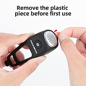 ROCKBROS Electra Bike Bell 90dB Electric Cycling Bells Horn Loud Bicycle Horns Water-Resistant 3 Sound Modes Bike Bells Black