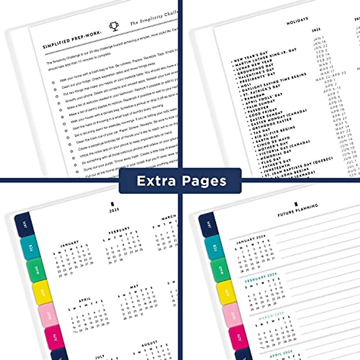 AT-A-GLANCE 2023 Weekly & Monthly Planner, Simplified by Emily Ley, 5-1/2" x 8-1/2", Small, Customizable, Monthly Tabs, Pocket, Carolina Dogwood (EL91-201)