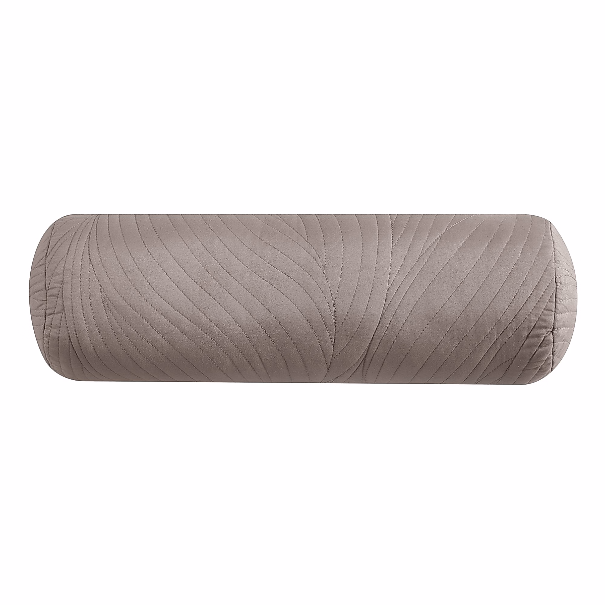 Brielle Stream Bolster Pillow, 6"x18", Light Grey