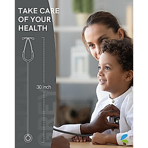 FriCARE Dual Head Stethoscope - Stethoscopes for Nurses, Medical Nursing Students, Paramedics/EMT/LVN/VNA Backup - FSA/HSA Eligible Estetoscopio, Haze Grey Tube, Stainless Steel Chestpiece