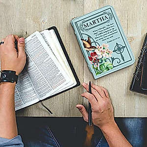 9.6x6.6 Inch Personalized Bible Cover, Custom Bible Cover – Personalized Leatherette Bible Cover and Carrying Case with Handle, Womens Bible Case - Teal (Design 5)