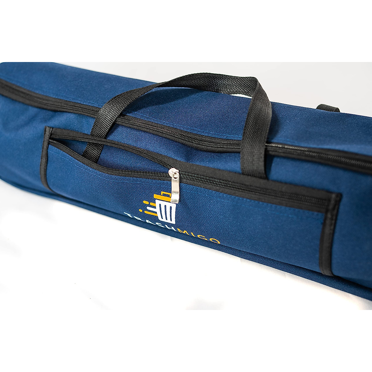 TrashMigo Portable Trash Can - Collapsible, Indoor/Outdoor Trash Bag Holder for Garbage - Durable Trashcan for Beach, Camping, Tailgate, Picnic and More... (Black) (01)