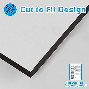 Air Jade Window Air Conditioner Side Panels, Full Surround Insulated Foam Cover for Indoor Window AC Unit, Window AC Seal Kit for Summer and Winter, White