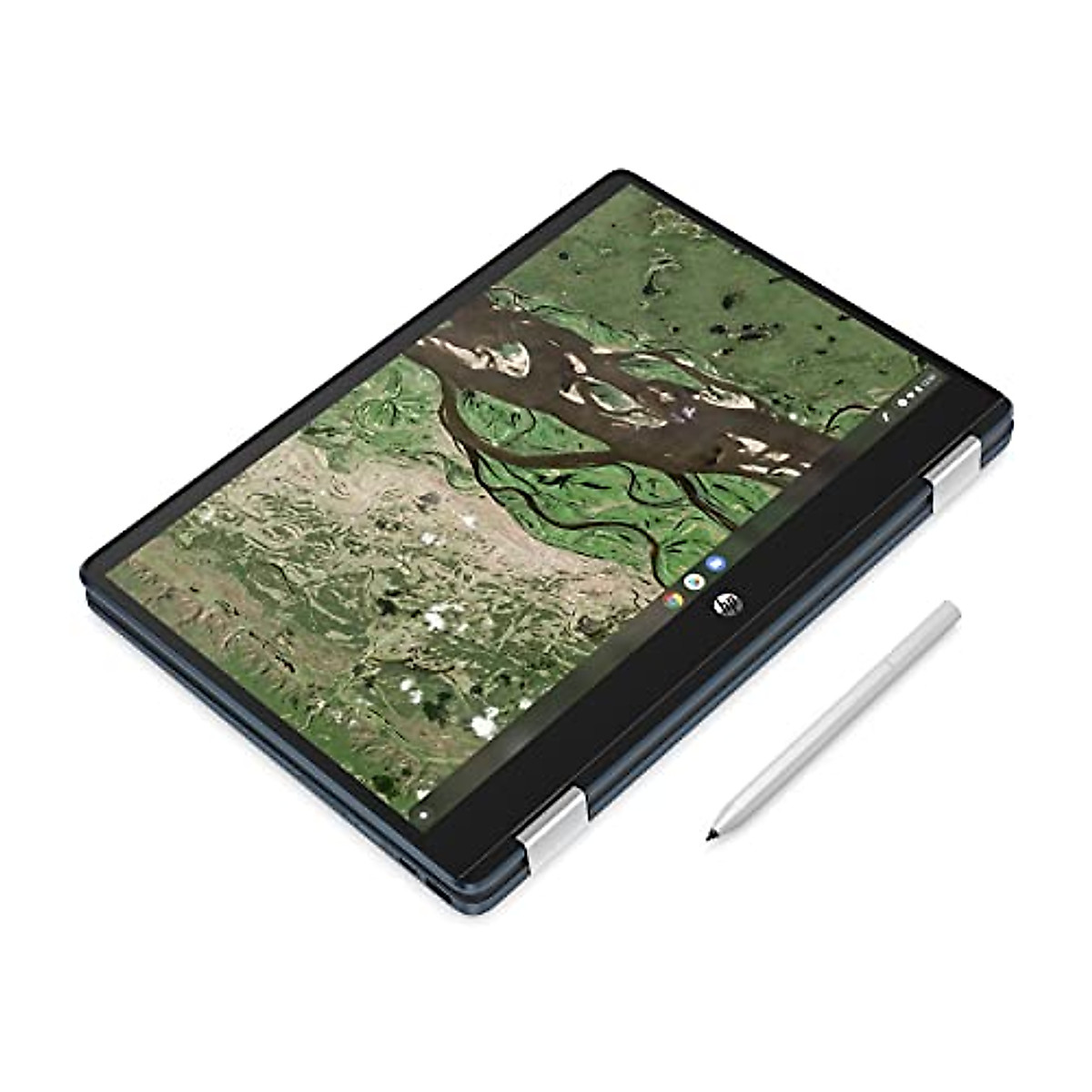 HP Chromebook x360 14b-cb0020ca, Intel Pentium Silver N6000, 8 GB RAM, 128 GB eMMC, Intel UHD Graphics, 2-in-1 Laptop, 14" Diagonal FHD Display, Spruce Blue (Renewed)