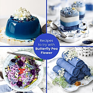 BLUE TEA - Butterfly Pea Flower Herbal Tea (1.76 Oz) | DETOX TEA | Iced Teas, Coolers, Cocktails | Caffeine Free - Gluten Free - Non-GMO | Pet Jar Pack