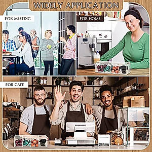 2 Pcs Acrylic Coffee Pod Holder with Lid Coffee Station Organizer Capsule Storage Coffee Bar Accessories for Tea Bag Sugar