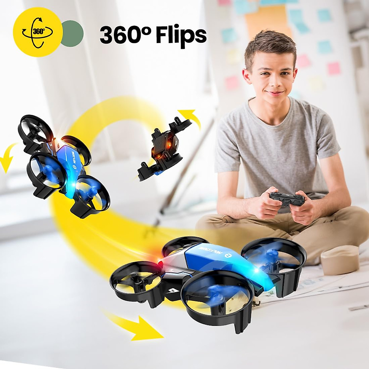 Holy Stone HS210F Mini Drone for Kids, Green & Blue, Toy Gift for Boys and Girls