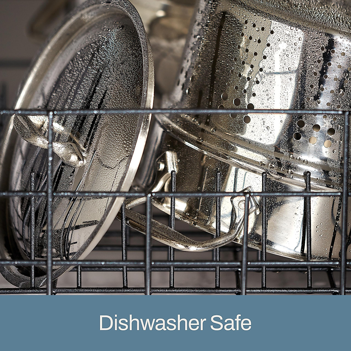 All-Clad Gourmet Accessories Stainless Steel Multi-Pot with Perforated, Steamer Insert, & Lid, 12 Quart, Silver