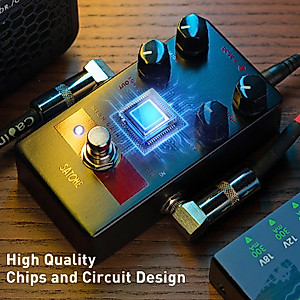 Satone S811 Riffer High Gain Distortion Electric Guitar Effect Pedal - High Gain Distortion Effect Preset Acoustic Metal Pedal with True Bypass