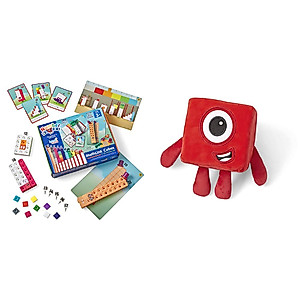 hand2mind Numberblocks MathLink Cubes 11-20 Activity Set, 30 Numberblocks Activities Linked to TV Episodes & Numberblock One Plush, Cartoon Plush Toy, Plush Figure Toys