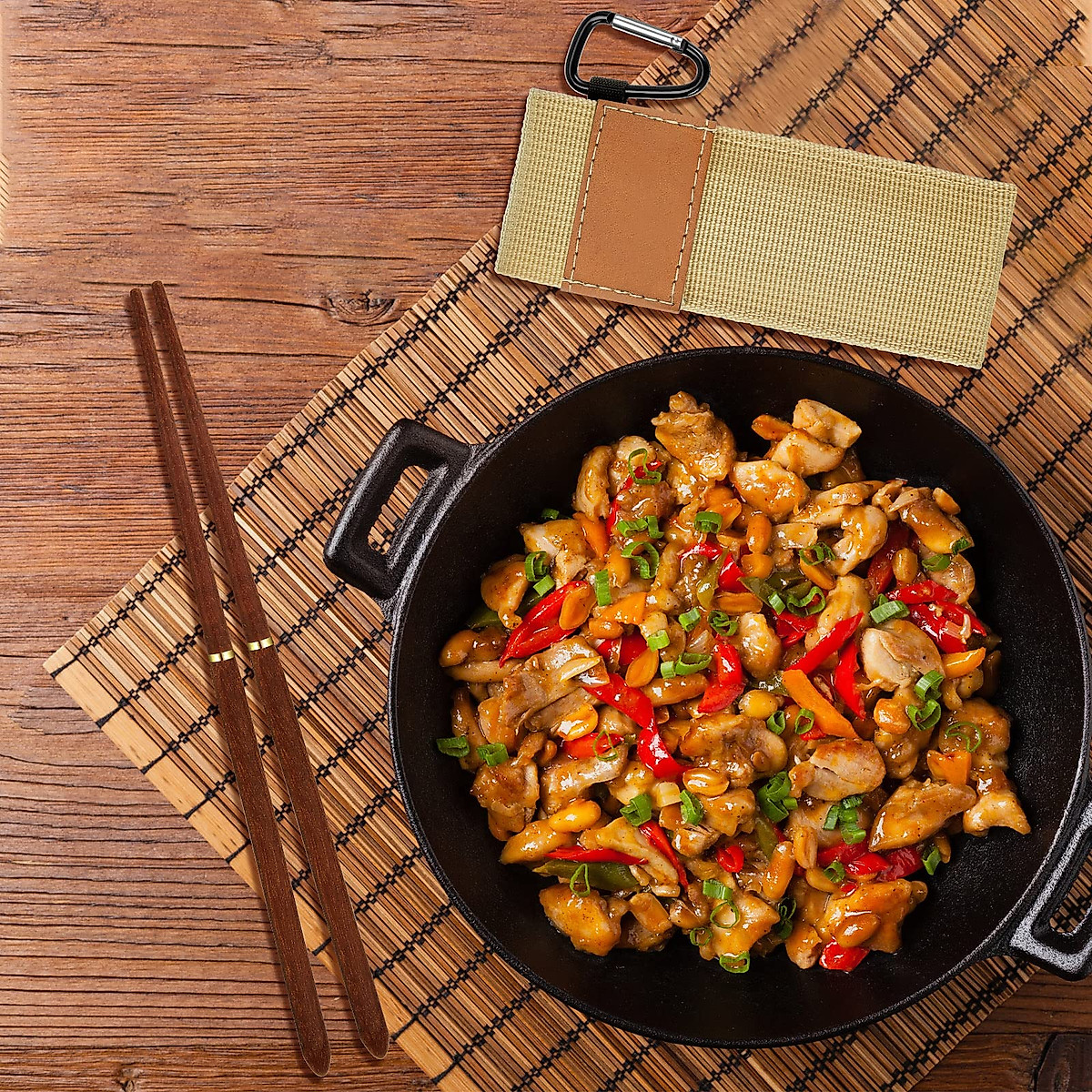 3 Pieces Rosewood Foldable Wood Chopsticks Portable Outdoor Utensils Reusable Travel Chopsticks Collapsible Chopsticks with 3 Pieces Carrying Pouch