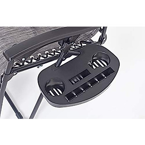 BTEXPERT Adjustable Steel Mesh Zero Gravity Lounge Chairs Case Outdoor Patio Recliner Beach Yard Garden with Pillows Sunshade Utility Tray Cup Holder Gray Two Case Pack (Set of 2 pcs)