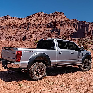 Bushwacker Extend-A-Fender Extended Rear Fender Flares | 2-Piece Set, Black, Smooth Finish | 20086-02 | Fits 2011-2016 Ford F-250 & F-350 Super Duty Styleside (Excludes Dually)