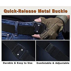 WYuZe Mens Tactical Belt Military Elastic Stretch Duty Riggers Belt Metal Buckle