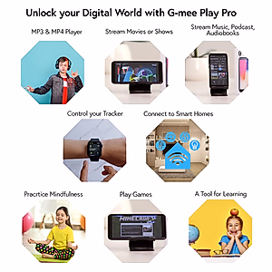 G-Mee Play Pro-64GB Android 12 Smartplayer, Use Like an 'Android iPod, Mp3 Player w/Bluetooth & Wi-Fi, Spotify Music Player/Mp4 Player & More, Kids' Safe Device w/Parental Controls