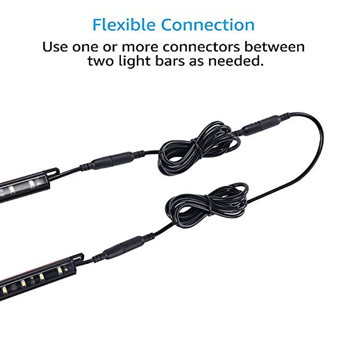 TORCHSTAR 39 Inches Interconnect Cable, Gun Safe Lighting Kit Extension Cable, Under Cabinet Light Extension Cord, LED Under Cabinet Lighting Accessories, Pack of 4