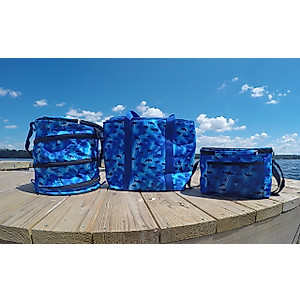 Taylor Made Products 7912 BS, Collapsible Cooler, 8 Liter, Zippered Top, Velcro Access Hatch, Blue Sonar