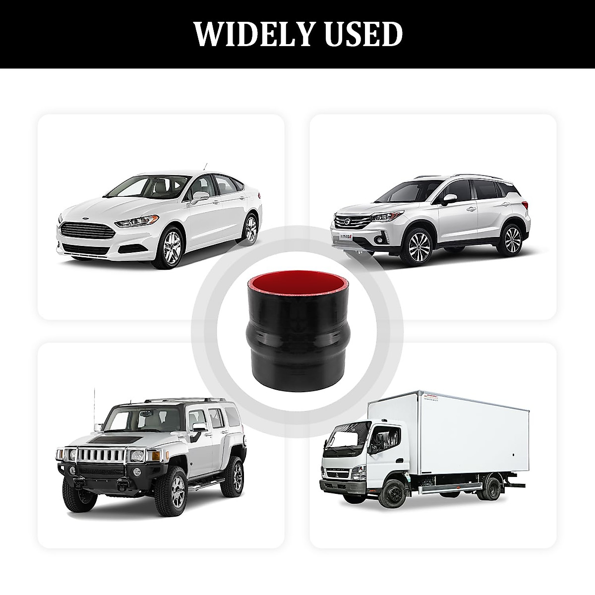 4"ID Turbo Hose with Hose Clamps Stainless Steel,Durable 4-ply Silicone Pipe Fit for Turbo Intercooler Pipe Intake Piping of Most Car Truck SUV,Must Have Car Accessories