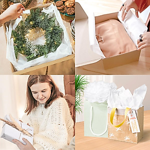 Simetufy 1000 Sheets White Tissue Paper Bulk, 15" x 20" Packing Paper Sheets for Moving, Gift Wrapping Tissue Paper for Packaging Mother's Day Weddings Birthday Holidays Crafts Decor