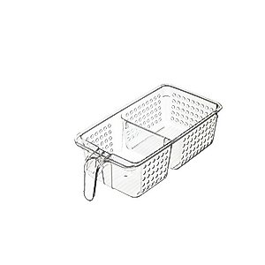 KitchenCraft Medium Plastic Fridge/Cupboard Organiser Storage Box, 15.5 x 31 x 9 cm (6" x 12" x 3.5") - Transparent