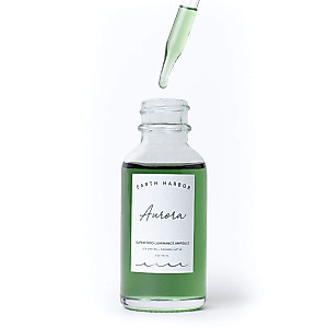 Earth Harbor | AURORA Superfood Luminance Ampoule | 100% Botanical Skin Treatment | Calm and Illuminate | Seaweed & Cannabis Sativa |1 fl oz