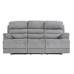 Lexicon Betong Double Reclining Sofa, Smoke Grey
