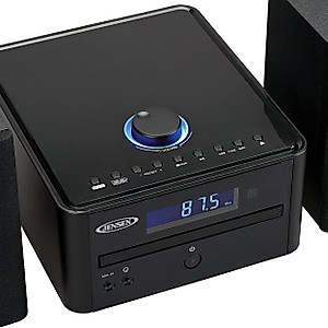 JENSEN JBS-210 JBS-210 3-Piece Stereo 4-Watt-RMS CD Music System with Bluetooth, Digital AM/FM Receiver, 2 Speakers, and Remote