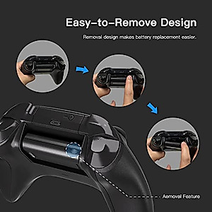 2 Pack Rechargeable Battery Pack for Xbox S/X/One/Elite Controller, Xbox Series X/S Controller Game Accessories with Fast Charger and 10FT USB-C Charging Cable