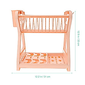 Kitchen dish drying rack Tableware Drain Holder Dish Plate Drying Rack Utensil Dinnerware Strainer Stand Multifunctional Dish Storage Organizer for dish storage rack Kitchen plastic dish drainers