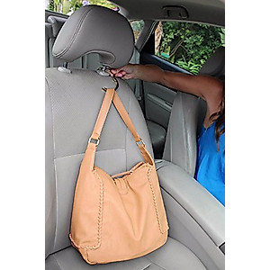 Clipa Bag Hanger - Polished Gold PVD - The Ring That Opens Into a Hook and Hangs in Just 1/2" of Space, Holds 33 lbs., 3 yr. Warranty