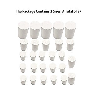 Dielianyi 29PCS Rubber Stopper for Salt and Pepper Shakers Ceramics Piggy Bank 3 Sizes Replacement Round Stoppers 2 funnel Rubber Hole Plug Rubber Insert Salt Pepper Shaker Jars Jugs Crafts Holes