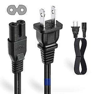 T POWER UL Listed 4FT 2 Prong Ac Lead Cable Cord for Haier Sony Insignia JVC Sharp TCL Toshiba Vizio Hisense Ultra HD Smart LED TV 26 28" 30" 32" 33" 40" 43" 49" 50" 55" 60" 65" LED Screen