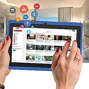 G-Anica Tablet PC 7 inch,Android Quad Core Tablet Computer with Keyboard,Dual Camera,40GB Storage Capacity,Capacitive Touch Screen,Support WiFi,Bluetooth,GPS(with Stylus) (Blue)
