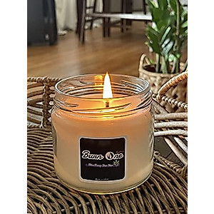 Burn One Buffalo Scented Candle (OG Kush) | Very, Vanilla, Hand Poured, Every Day Scented Soy Candles for Home | 10oz Clear Glass Jar, 30+ Hour Burn Time, Made in USA