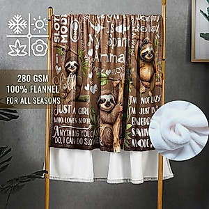 InnoBeta Sloth Gifts for Women, Sloth Throw Blanket, Sloth Flannel Blankets for Women, Girls, Teens, 50 x 65 Inches, Spirit Animal