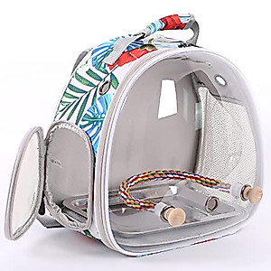Bird Carrier Backpack with Rope Perch, Portable Bird Travel Carrier Backpack (Multi-Colored, Bird Carrier)