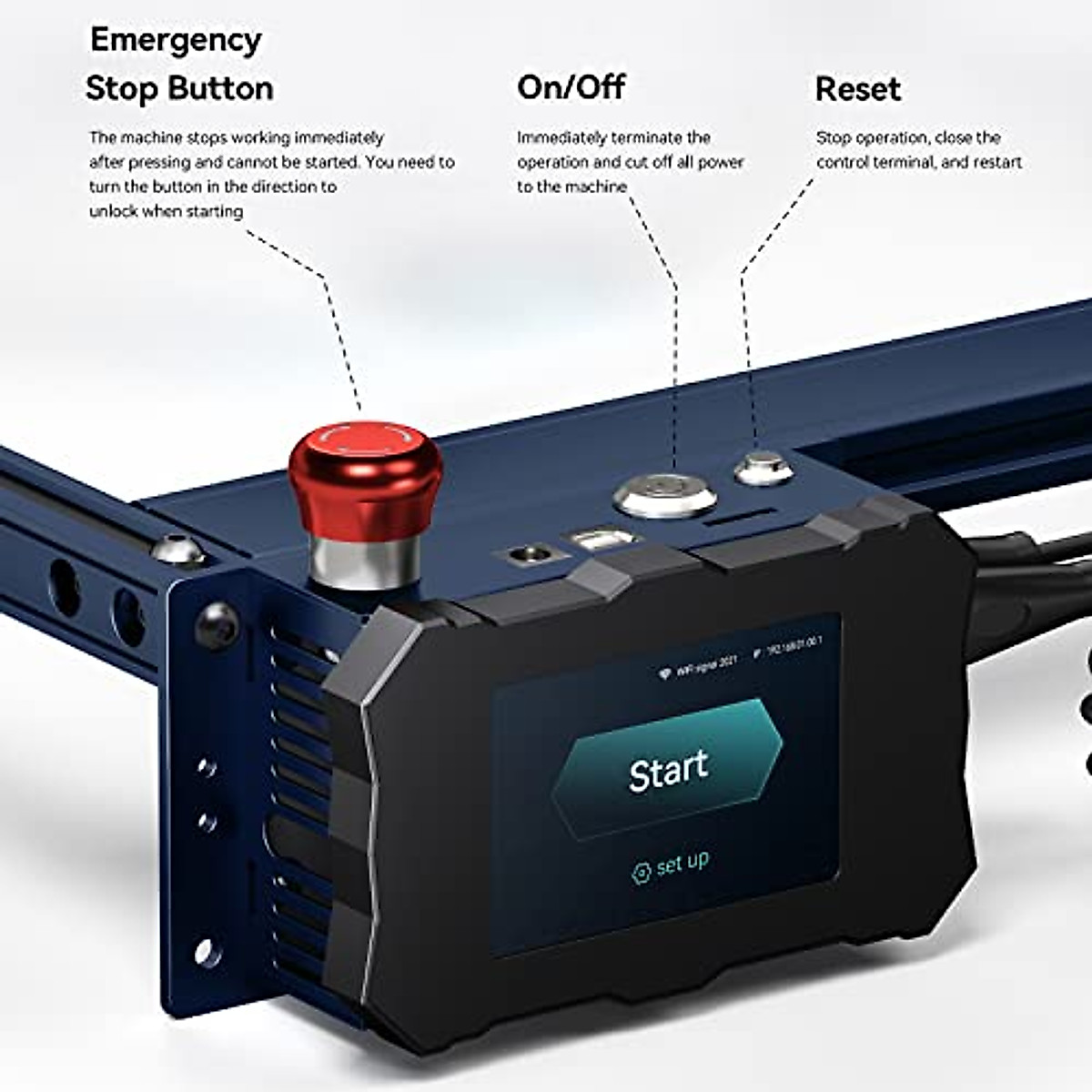 ATOMSTACK A5 M50 Pro Laser Engraver, 5.5W Fixed-Focus 0.08mm Compressed Spot Laser Cutter and Engraving Machine for Wood Metal with Terminal Panel for Offline Engraving, Engraving Area 410x400mm