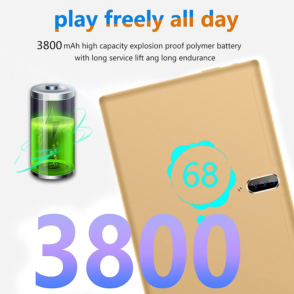 Android 5.1 Tablet, 10.1 inch HD Display 8-core 1+16GB ROM TF Expansion WiFi Blue-Tooth Tablet Best for Adults Working Childrens Boys Girls School Learning Birthday Gift